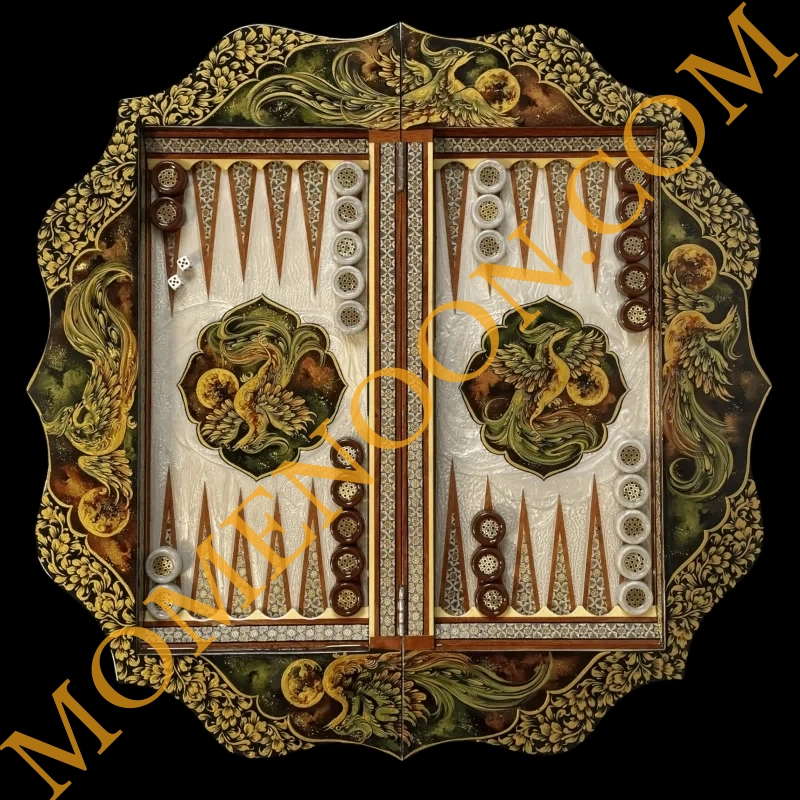 Sunburst Khatam & Miniature Backgammon & Chess Set – Hamnava ba Simorgh ...